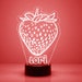 Acrylic Light up Strawberry, Custom Engraved Night Light, Personalized ...