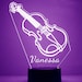 Acrylic Light up Violin, Custom Engraved Night Light, Personalized Free ...