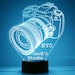 Acrylic Light up Camera, Custom Engraved Table Light, Personalized Free ...