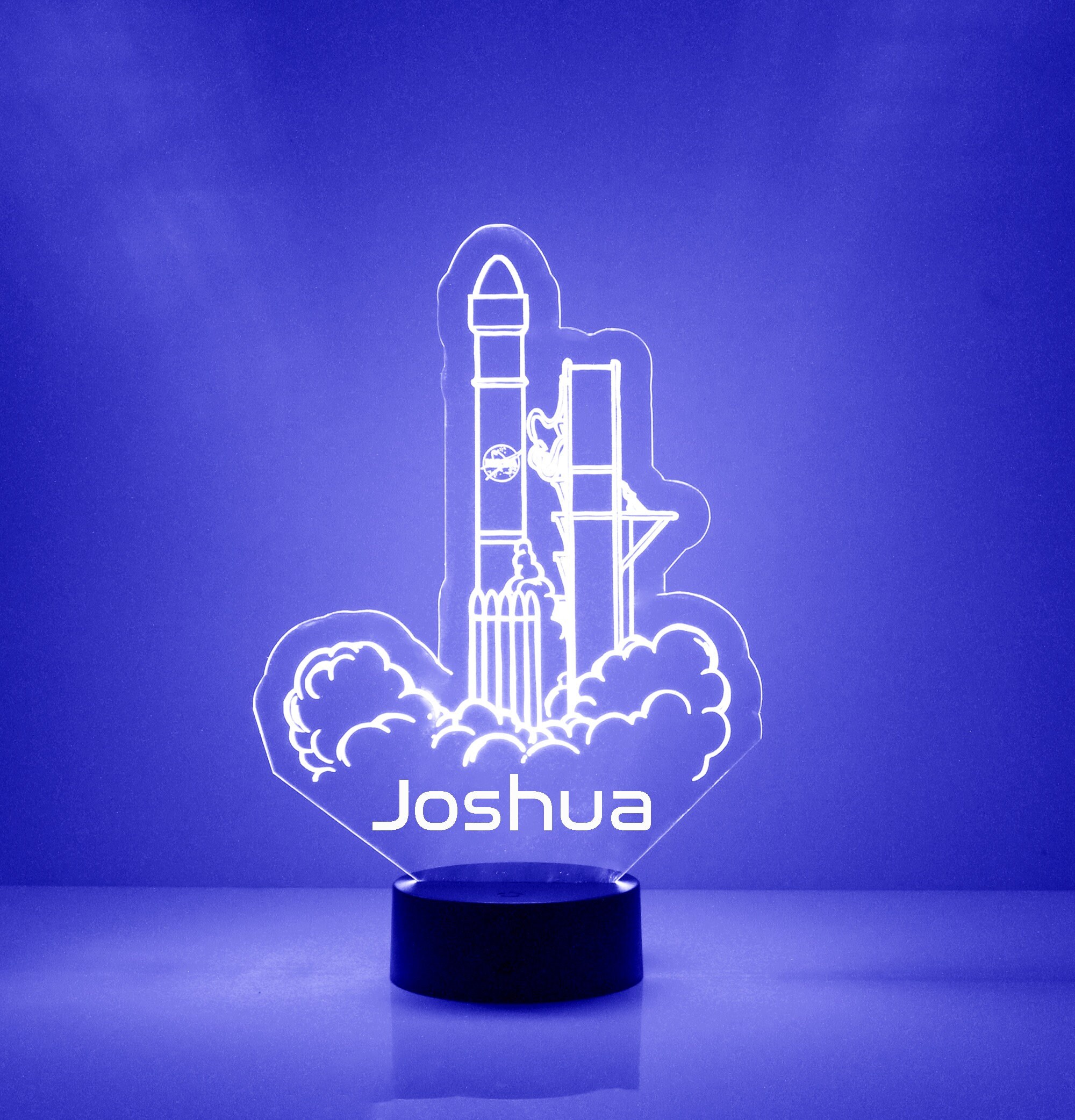 Light up Rocket Ship Custom Engraved Night Light - Etsy