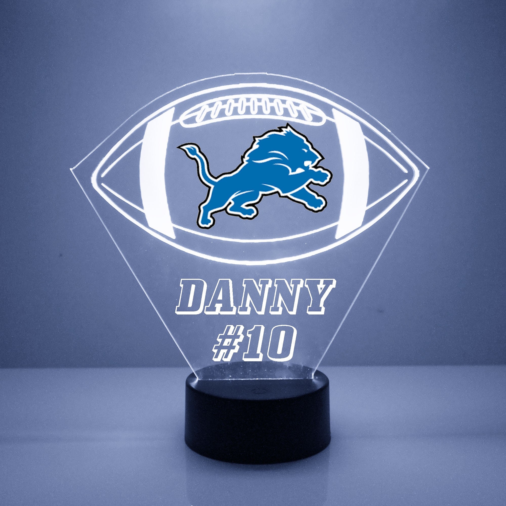 Detroit Lions, LED Football Sports Fan Lamp, Custom Made Night Light ...