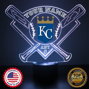 Kansas City Royals Baseball Sports Fan Lamp, Light Up, Custom Night ...