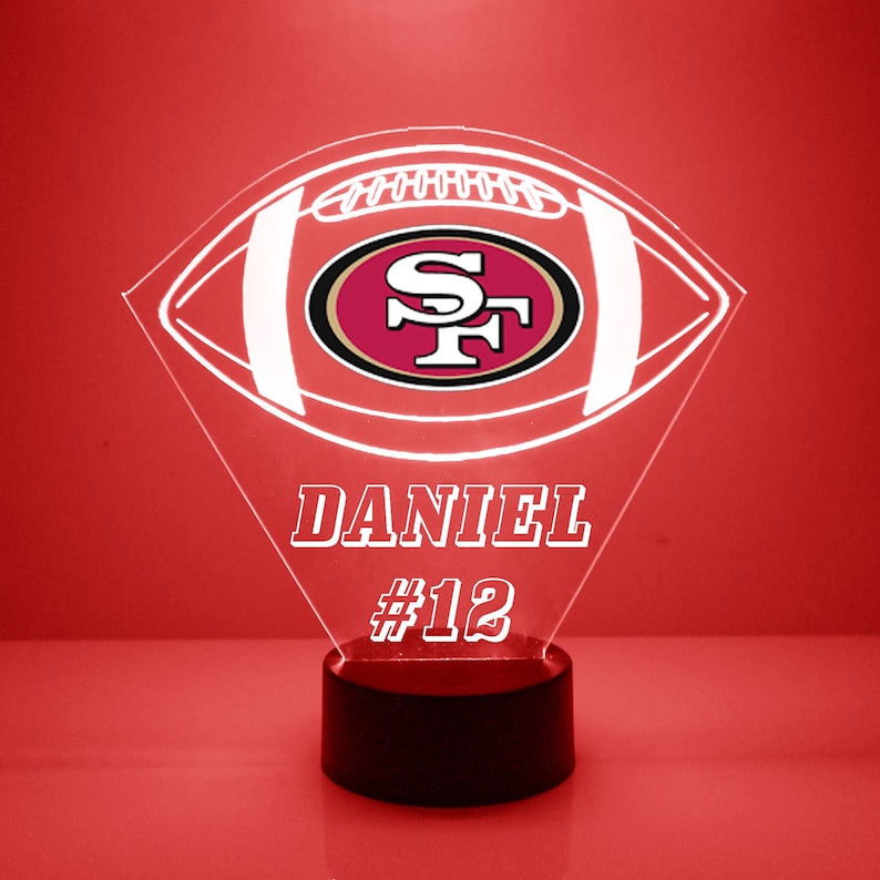 San Francisco 49ers LED Football Sports Fan Lamp Custom Made | Etsy