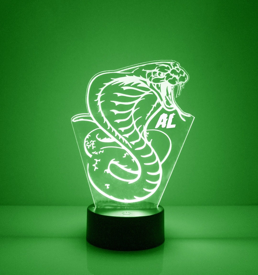 Light up Cobra Snake, Custom Engraved Night Light, Personalized Free ...