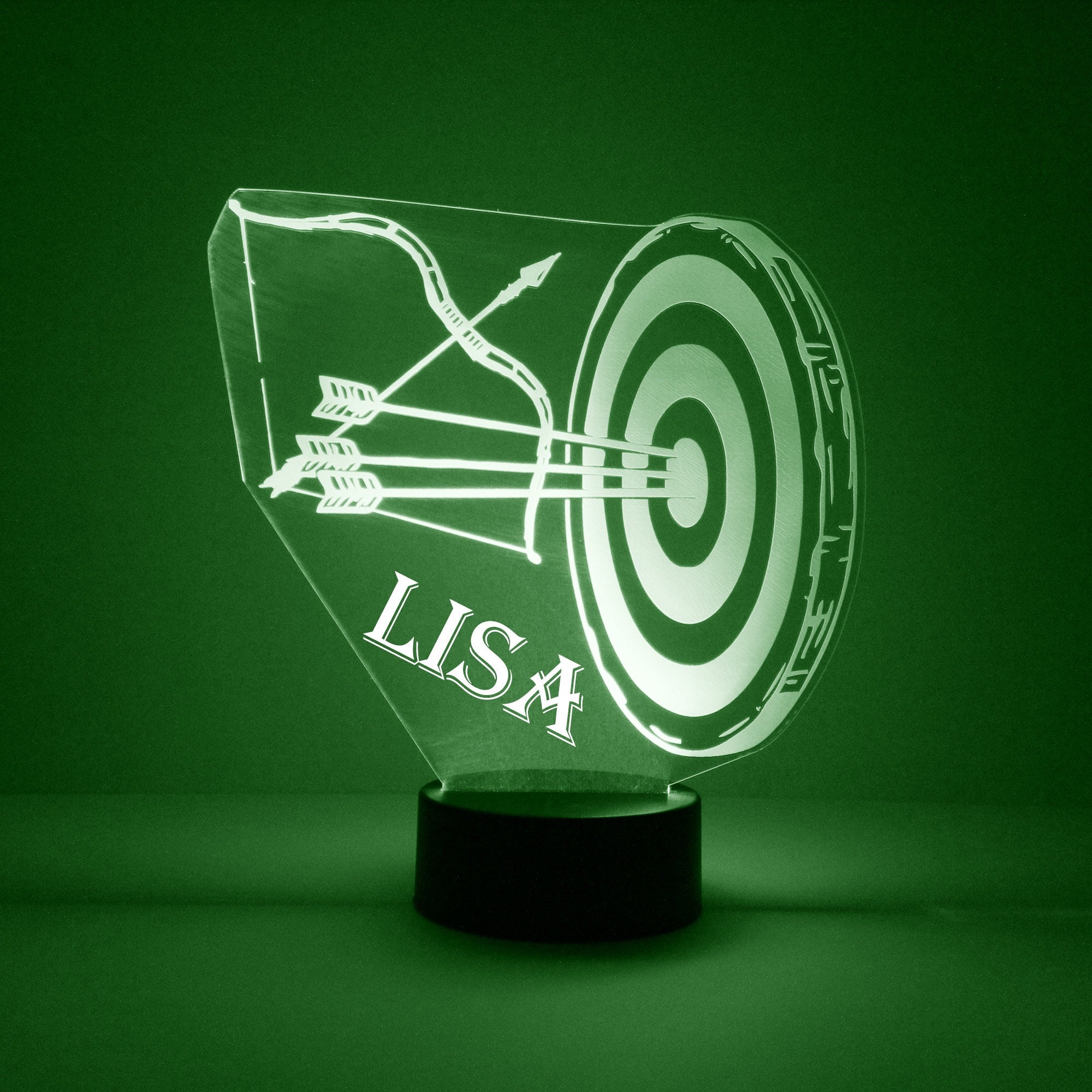 Light up Bow & Arrow Custom Engraved Archery Night Light - Etsy