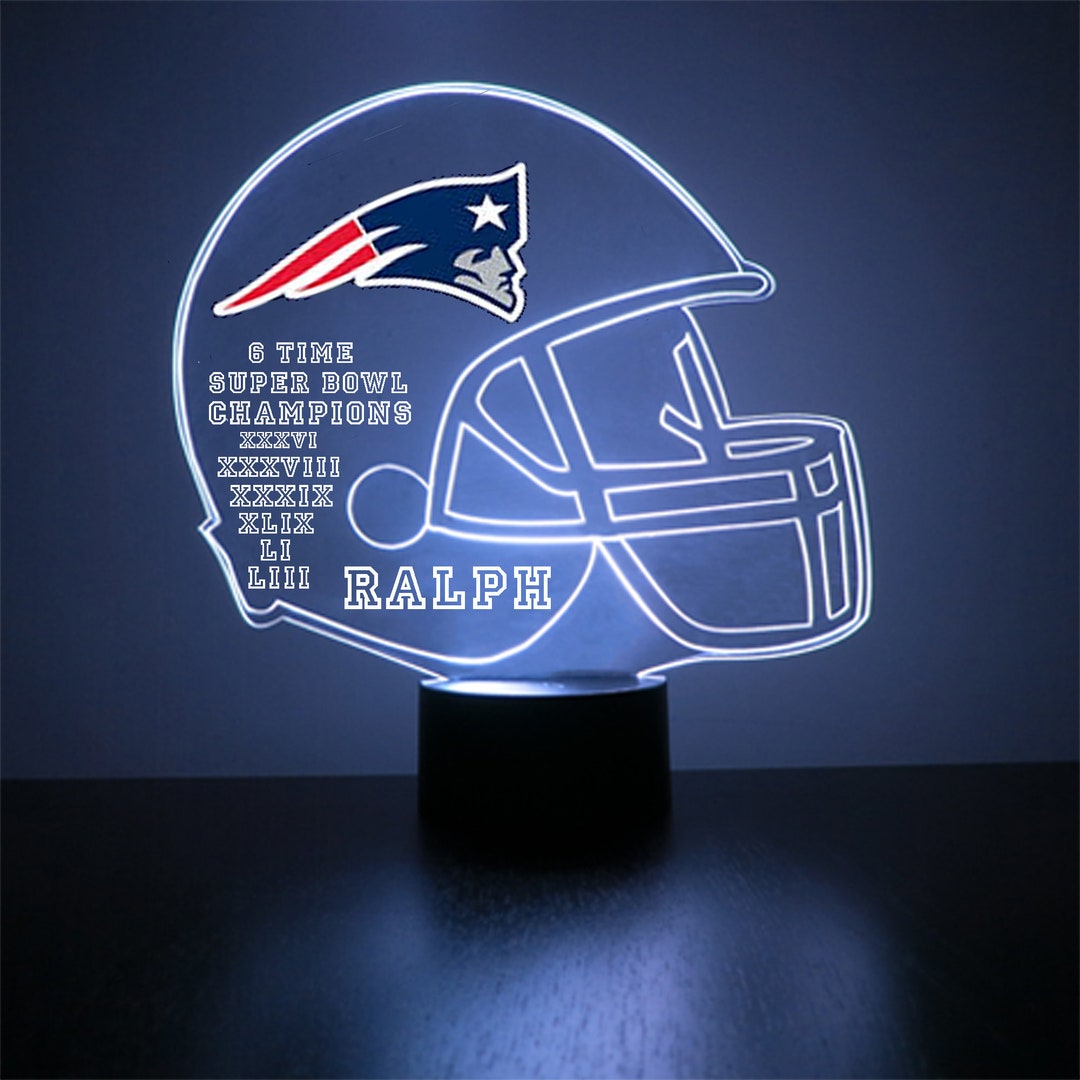 New England Patriots, LED Football Sports Fan Lamp, Custom Made Night ...