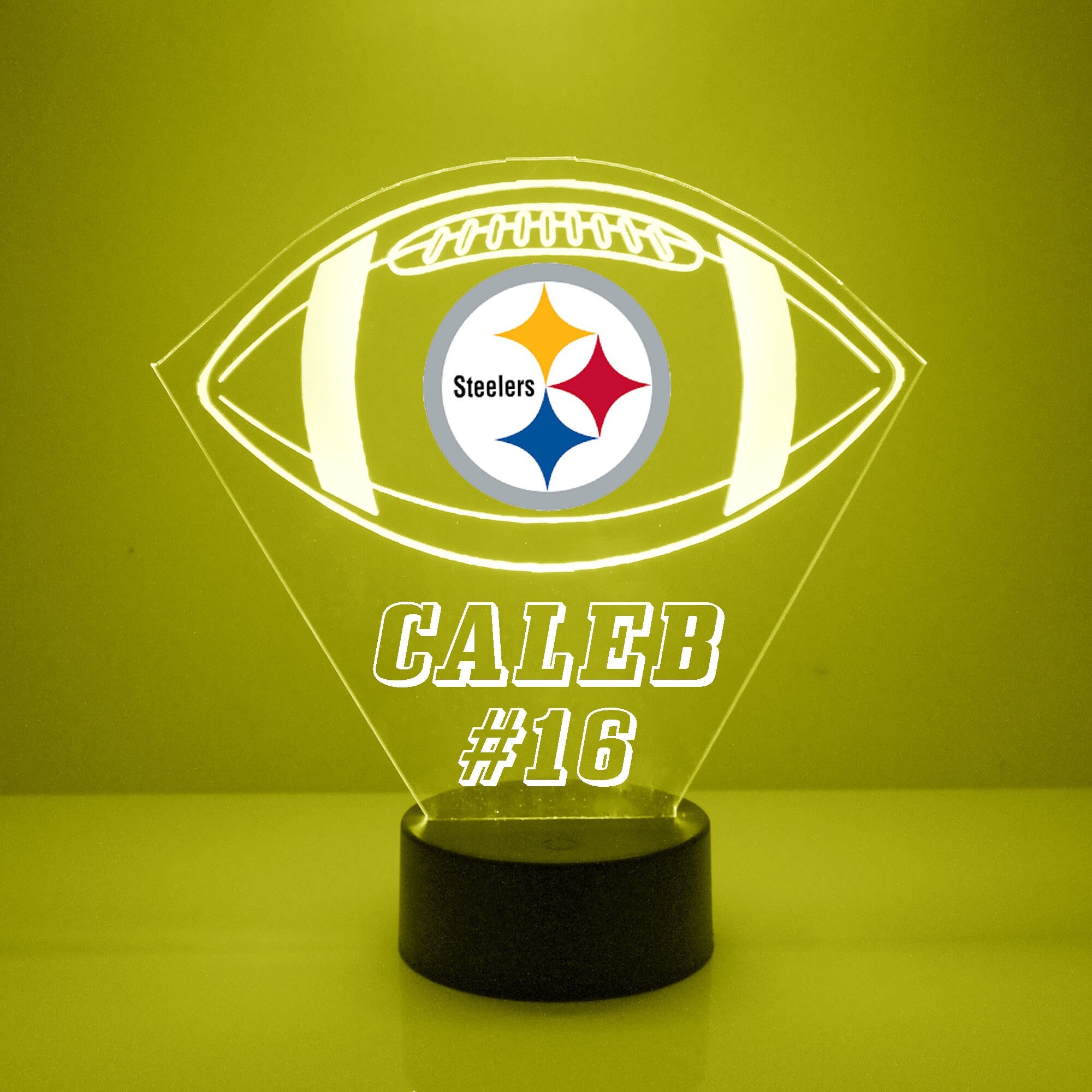 Pittsburgh Steelers, LED Football Sports Fan Lamp, Custom Made Night ...