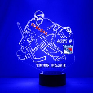 New York Rangers, LED Hockey Sports Fan Lamp, Custom Made Night Light ...