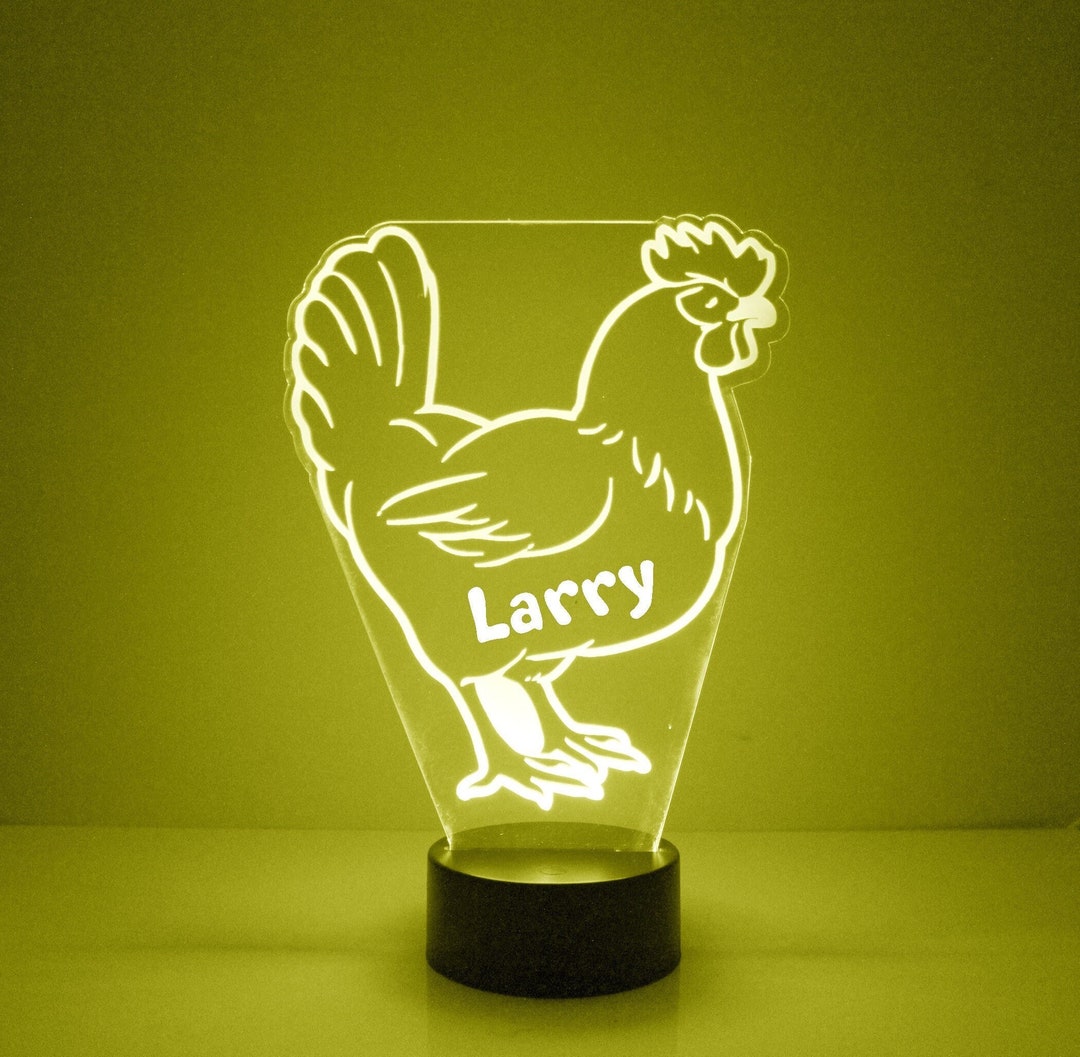 Light up Chicken, Custom Engraved Night Light, Personalized Free, 16 ...