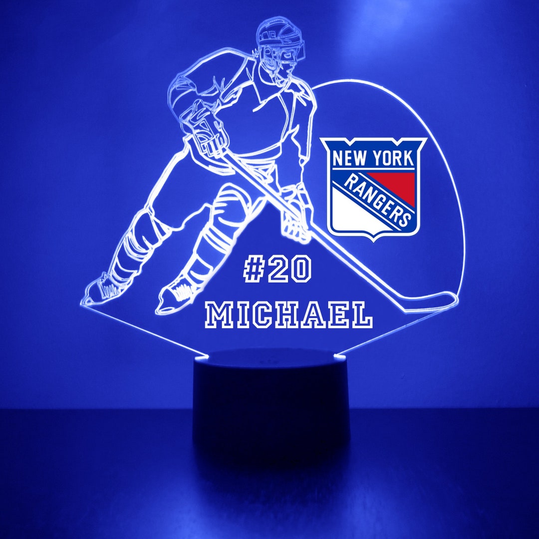 New York Rangers, LED Hockey Sports Fan Lamp, Custom Made Night Light ...