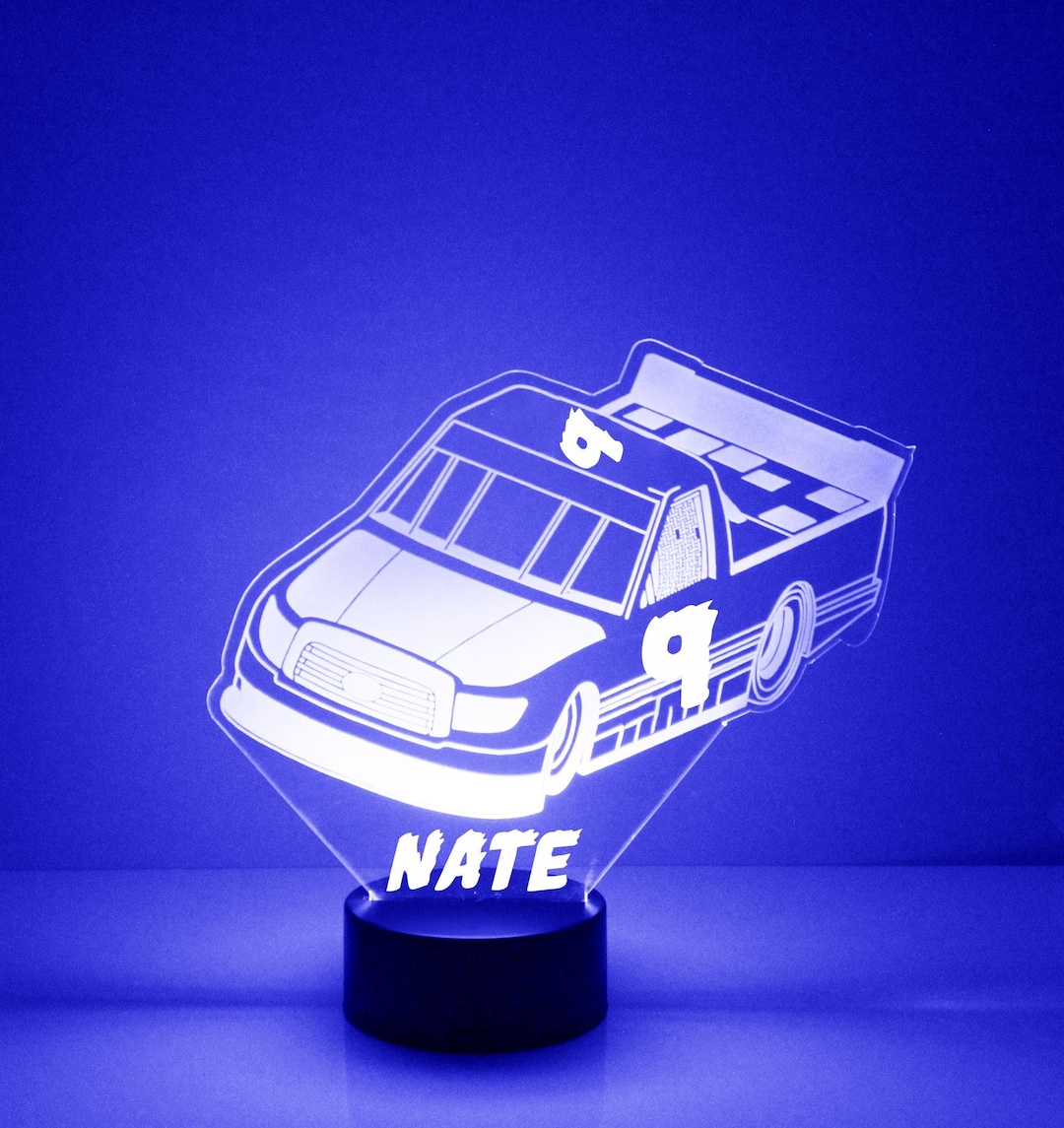 Nascar Racing Fans Light up Car, LED Night Light, Custom Engraved, 16 ...