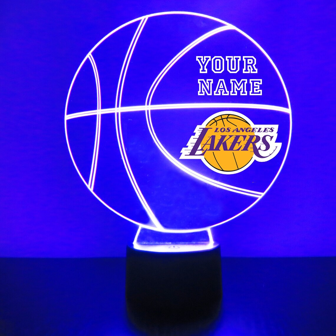 Los Angeles Lakers LED Basketball Sports Fan Lamp Custom - Etsy