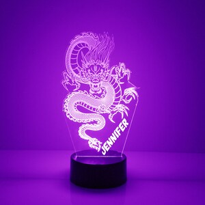 Light up Dragon, Custom Engraved Night Light, Personalized Free, 16 ...