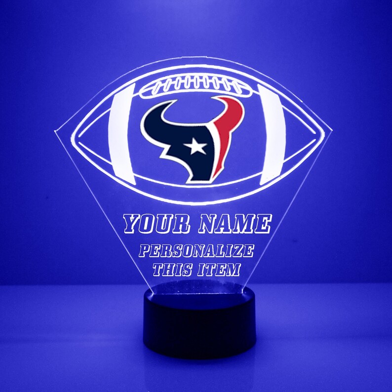 Houston Texans, LED Football Sports Fan Lamp, Custom Made Night Light ...