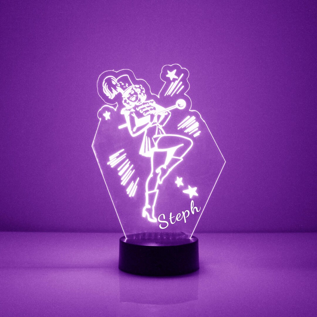 Acrylic Light up Majorette, Custom Engraved Night Light,personalized ...