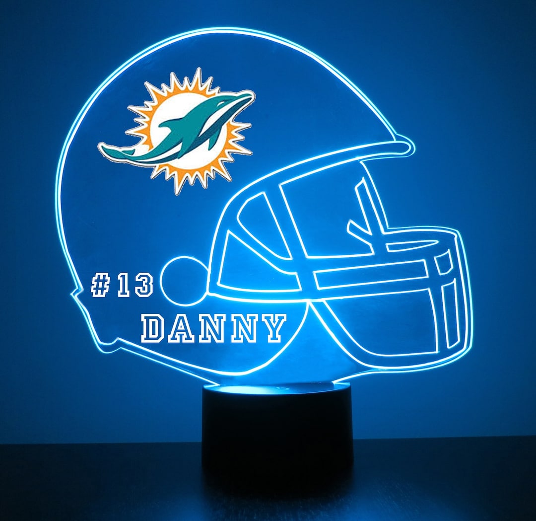 Miami Dolphins, LED Football Sports Fan Lamp, Custom Made Night Light ...
