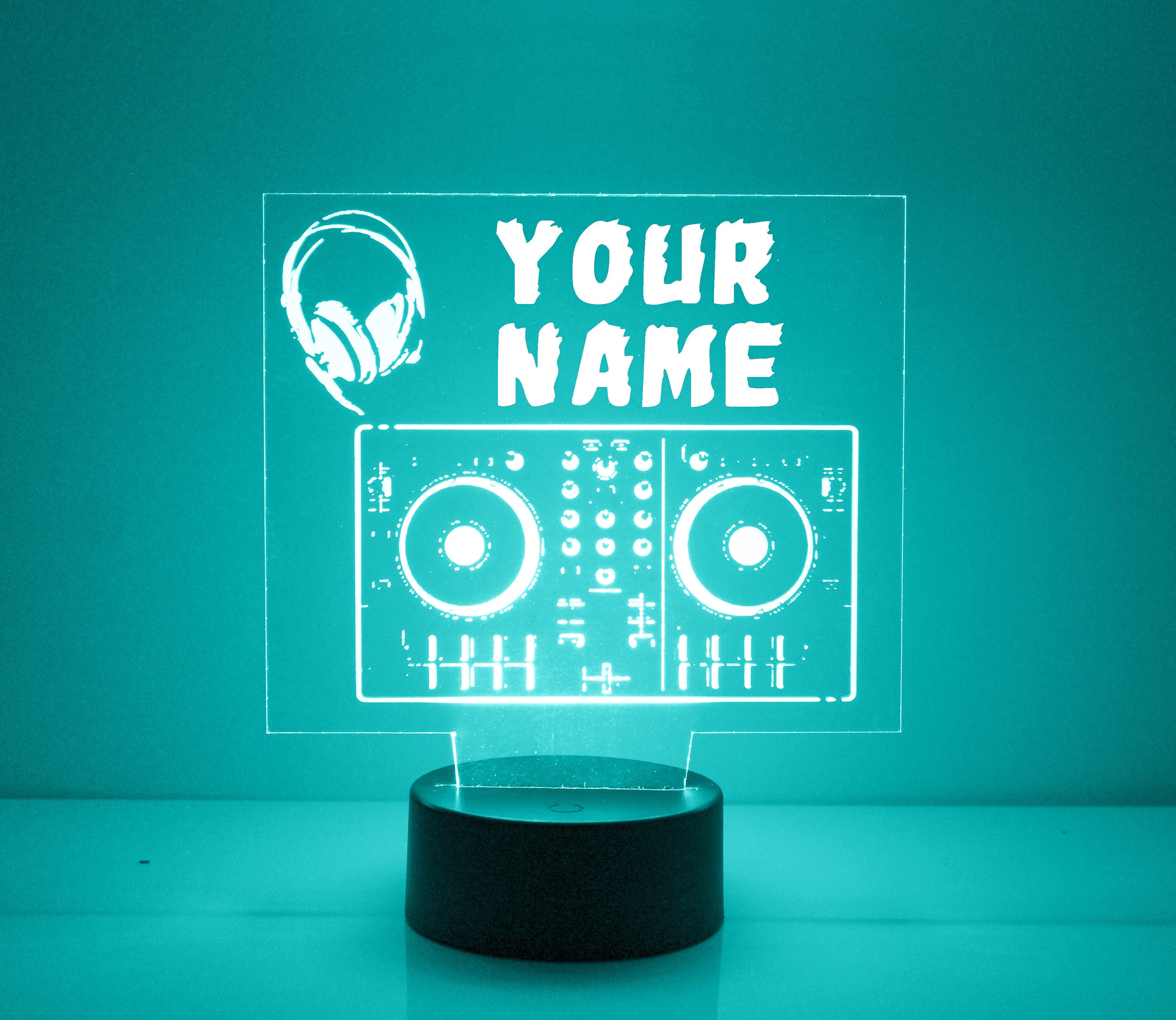 Acrylic Light up DJ Mix Board Custom Engraved Night Light - Etsy