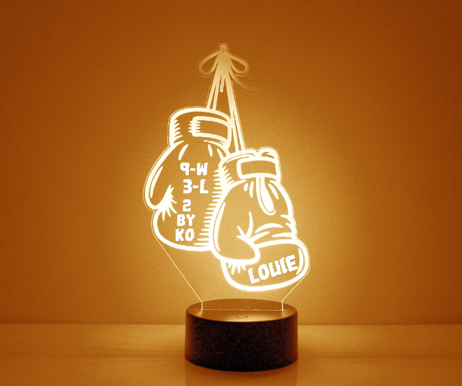 Light up Boxing Gloves Custom Engraved Night Light | Etsy