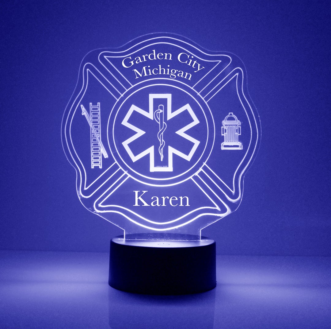 Light up EMT / EMS, FD Design, Custom Engraved Night Light ...