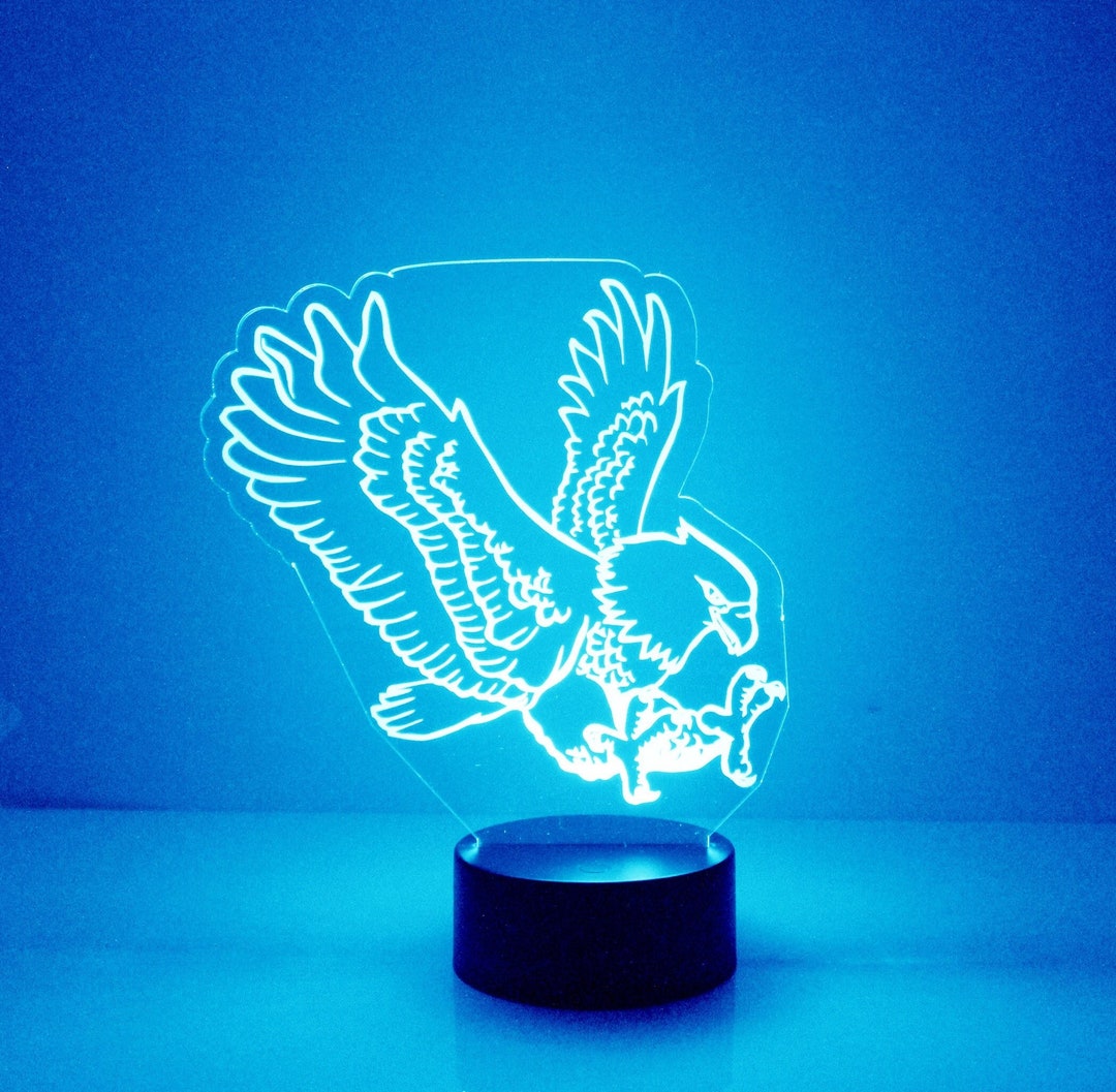 Light up Eagle, Custom Engraved Night Light, Personalized Free, 16 ...
