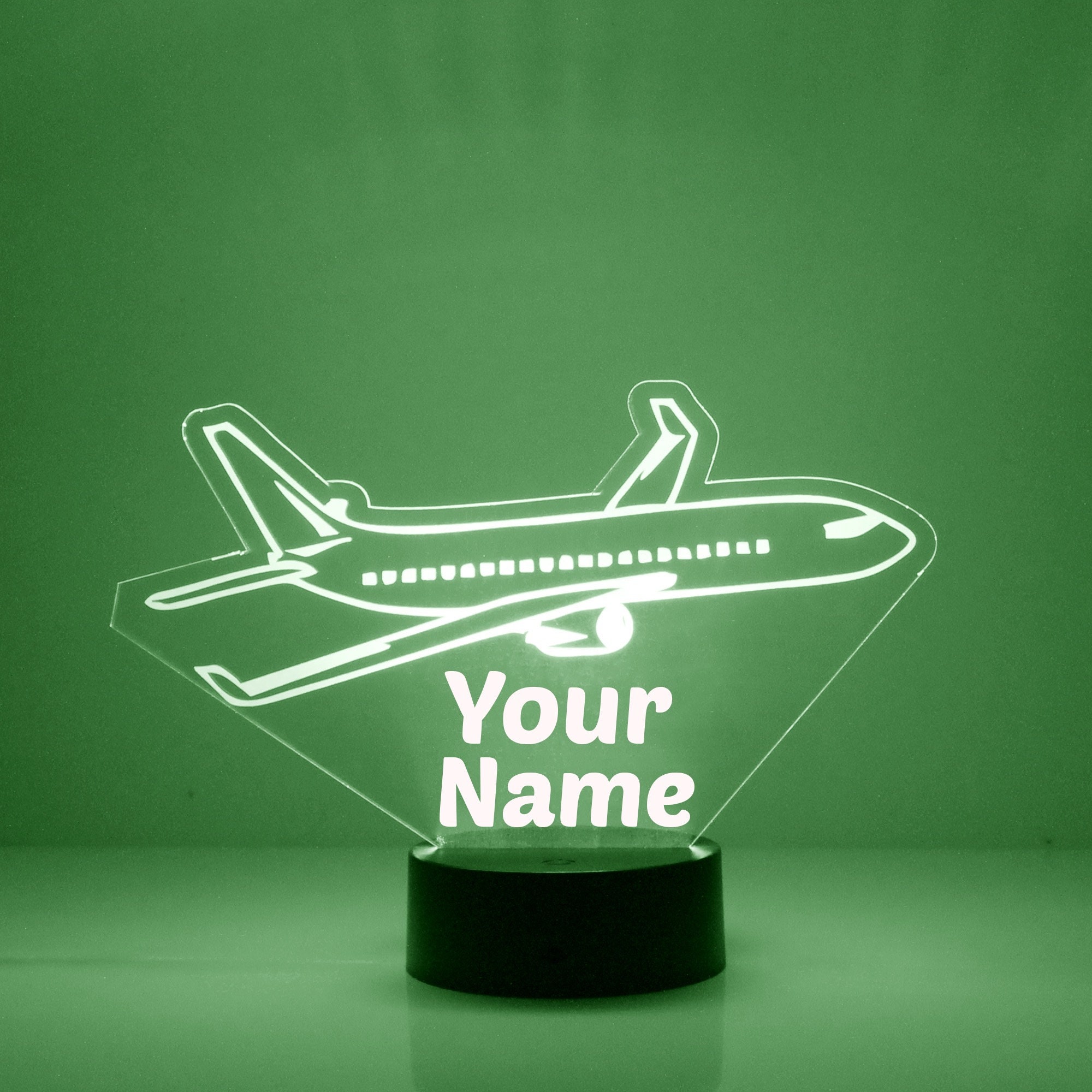 Light up Air Plane Custom Engraved Night Light Personalized - Etsy