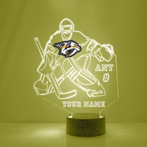 Nashville Predators LED Hockey Sports Fan Lamp, Custom Made Night Light ...
