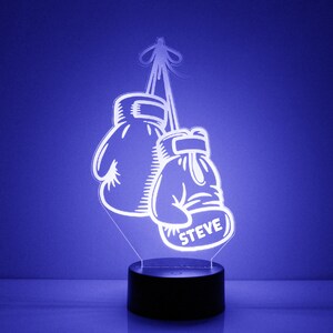 Light up Boxing Gloves, Custom Engraved Night Light, Personalized Free ...