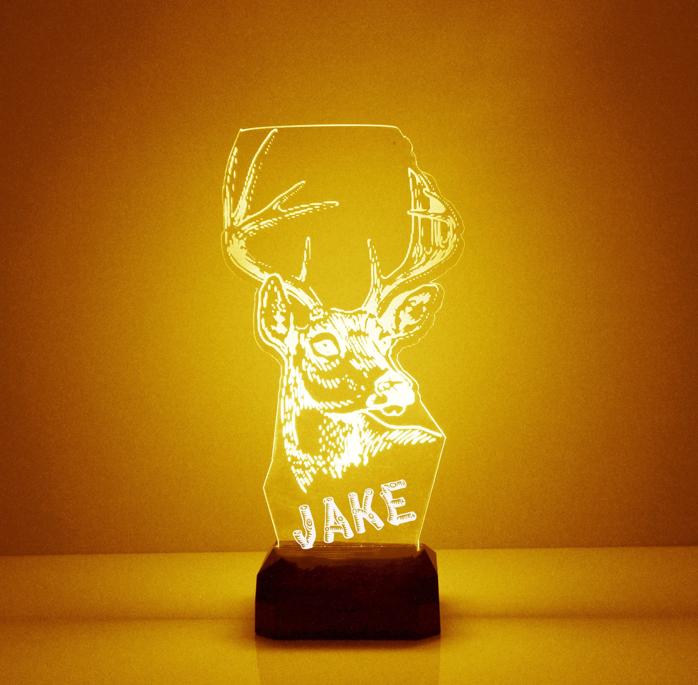 Light up Deer Custom Engraved Night Light Personalized Free | Etsy