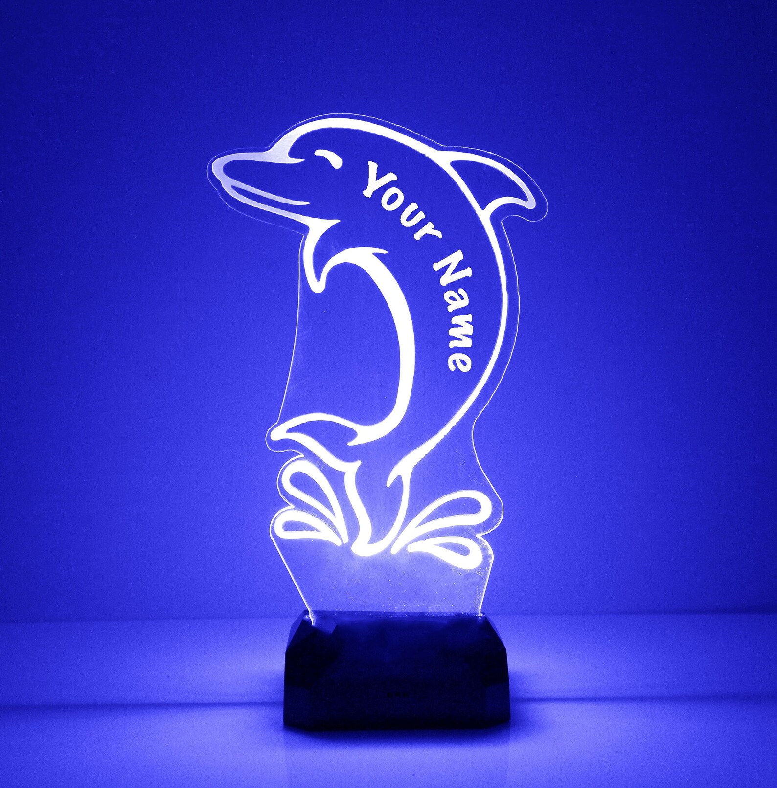 Light up Dolphin Custom Engraved Night Light Personalized | Etsy