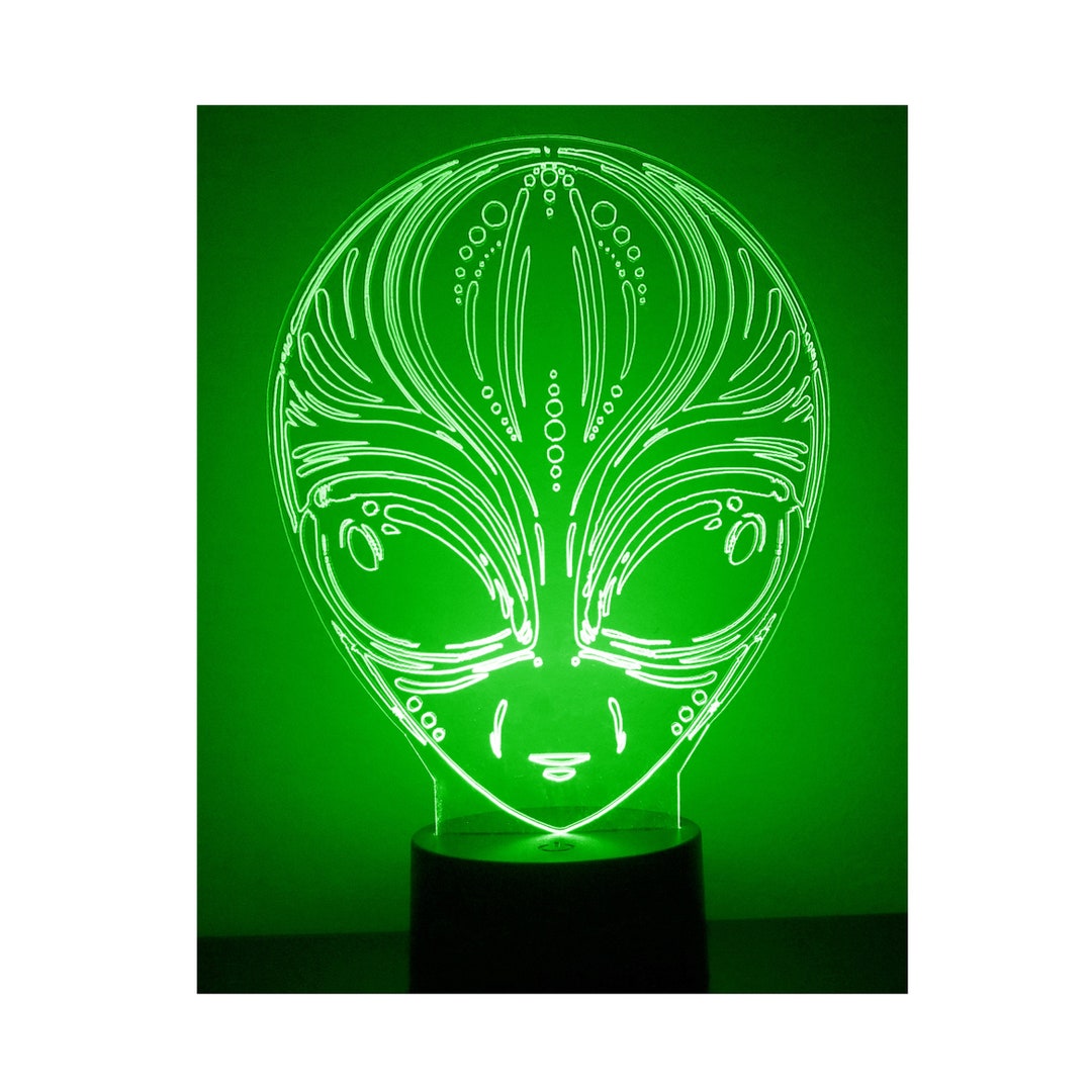 Alien, Space Theme Light Up, Custom Engraved Night Light,personalized ...