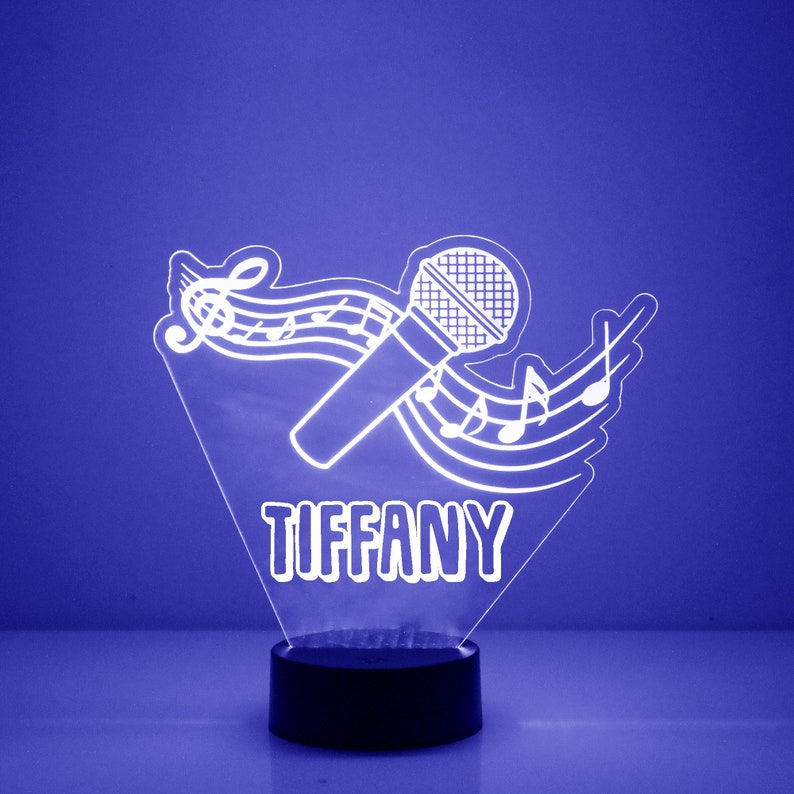 Acrylic Light up Microphone Custom Engraved Night Light - Etsy