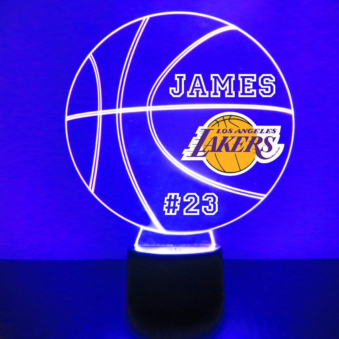 Los Angeles Lakers, LED Basketball Sports Fan Lamp, Custom Made Night ...