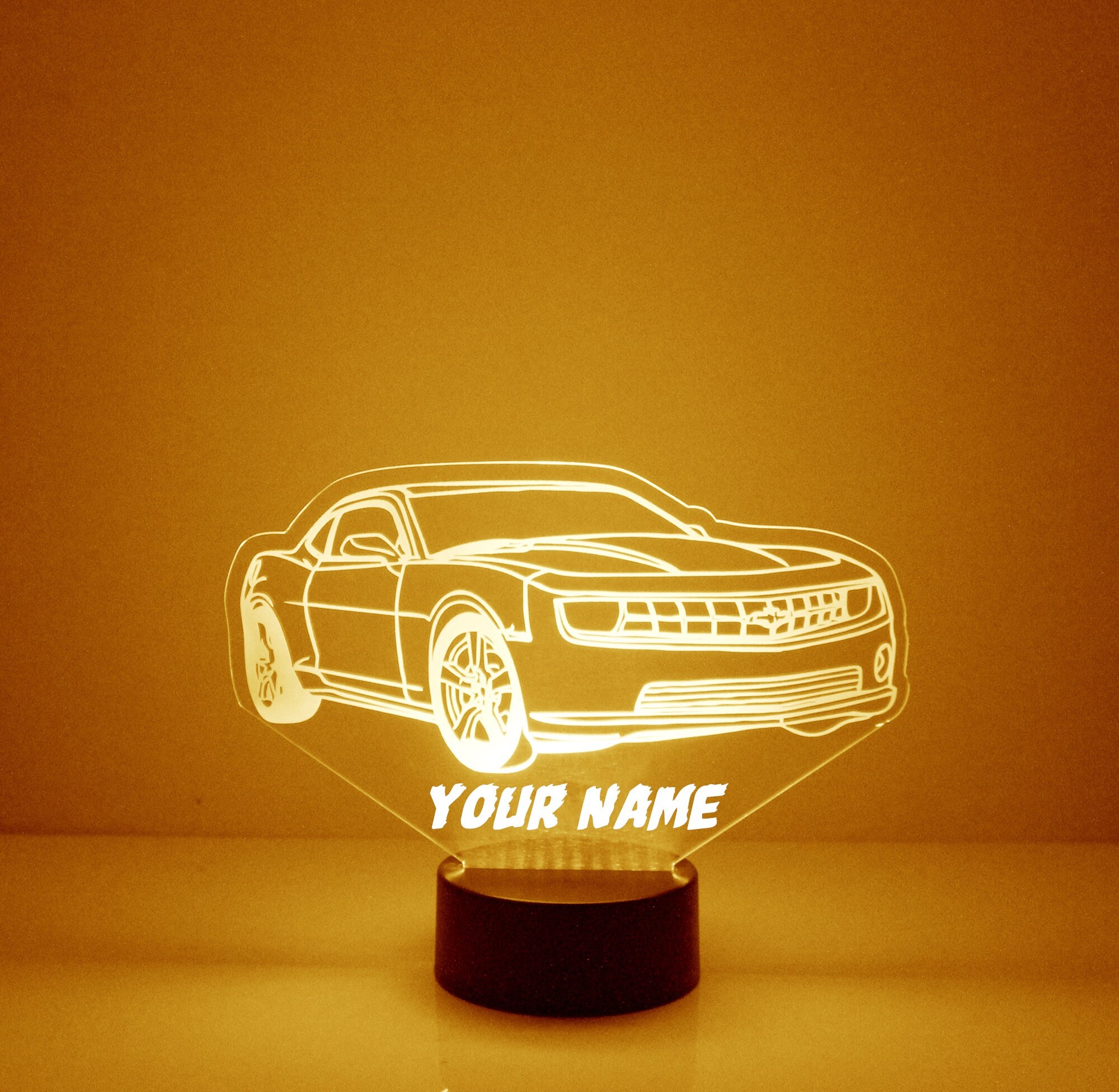 Light up Sports Car, Custom Engraved Night Light, Personalized Free, 16 ...
