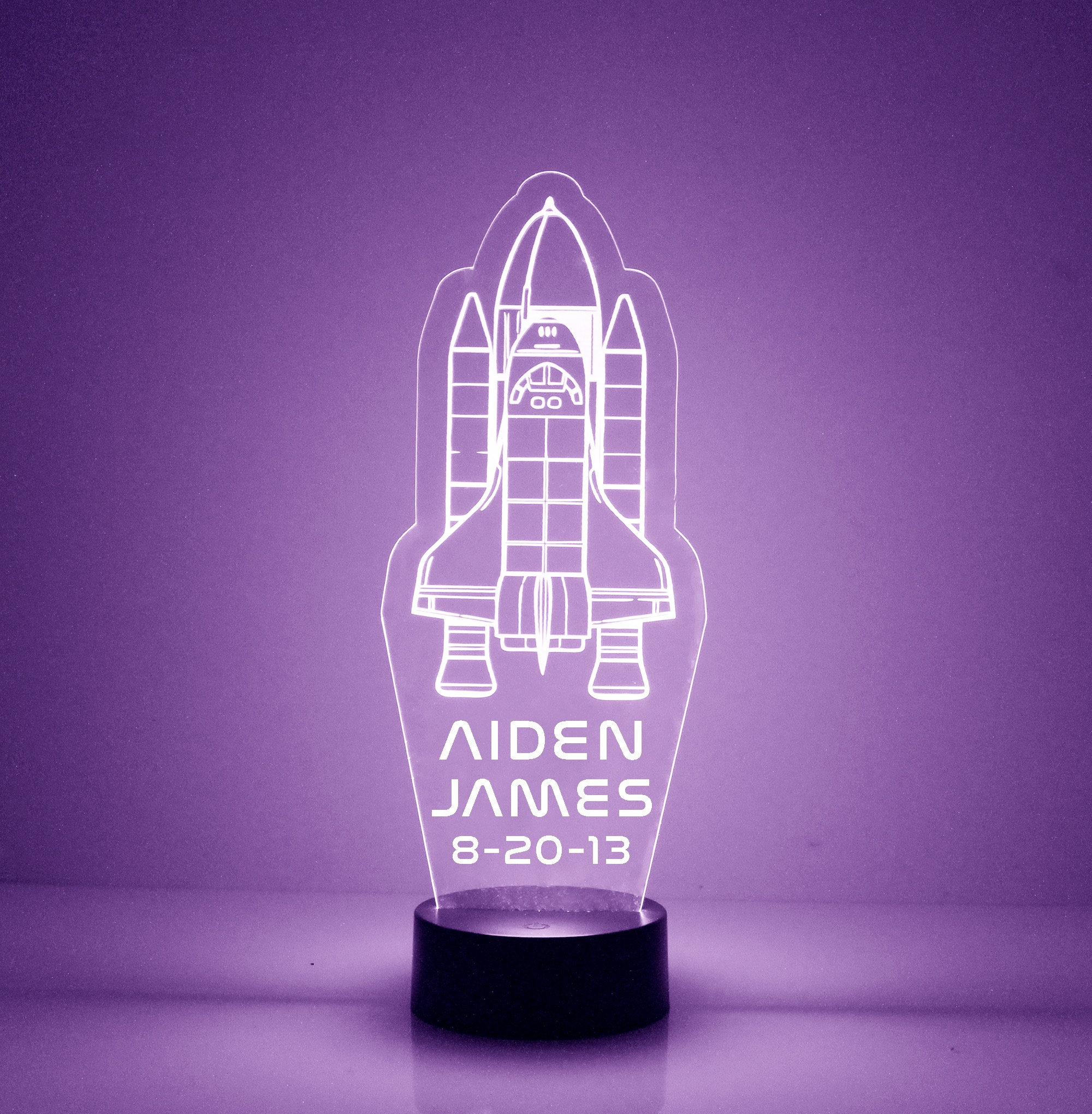 Light up Rocket Ship Custom Engraved Night Light - Etsy