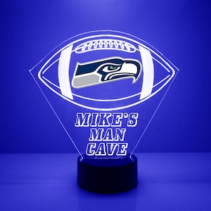 Seattle Seahawks, LED Football Sports Fan Lamp, Custom Made Night Light ...