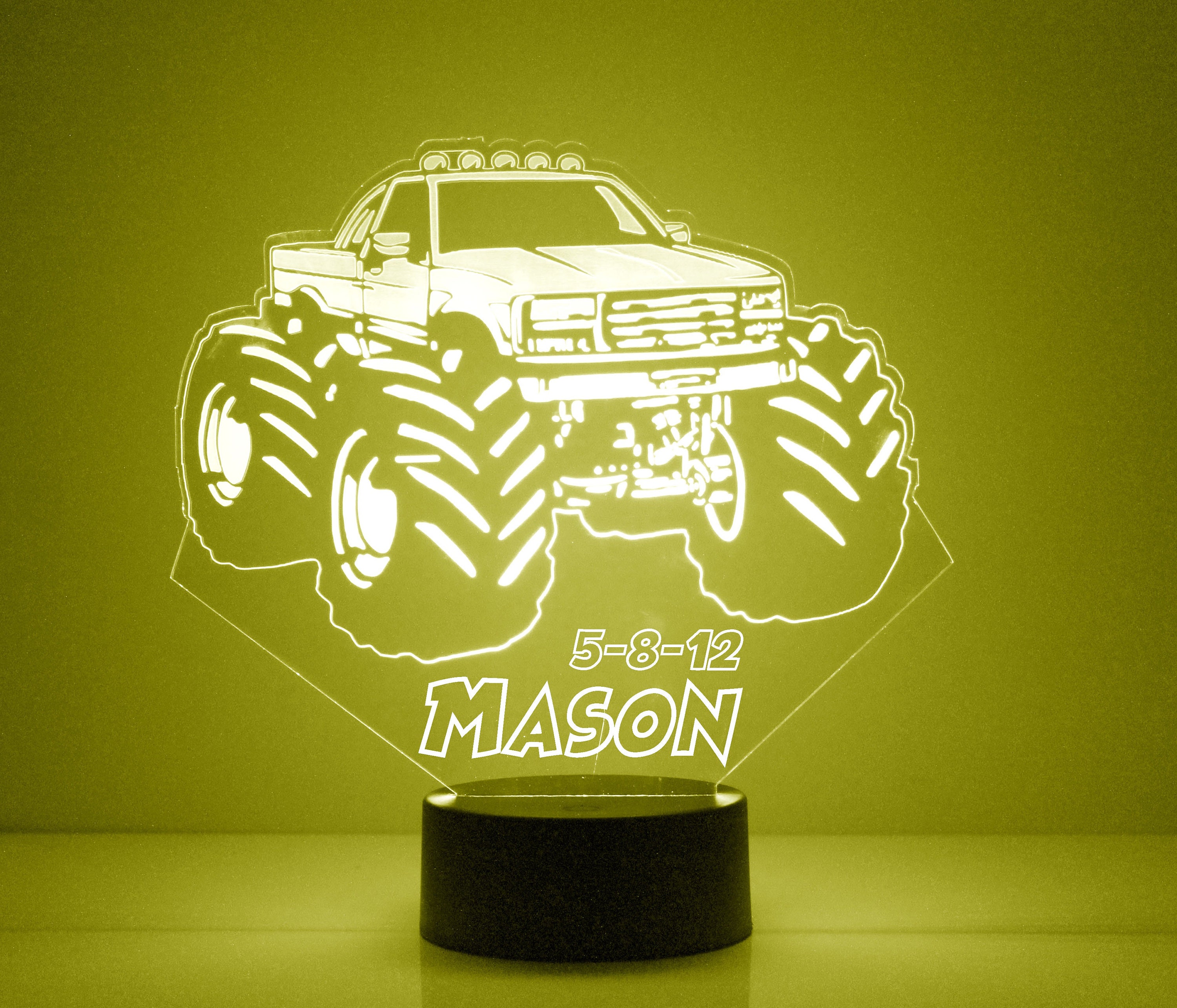 Light up Monster Truck Custom Engraved Night Light | Etsy