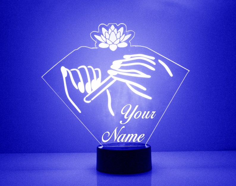 Light up Acrylic Nail Salon Sign Custom Engraved Table Light - Etsy