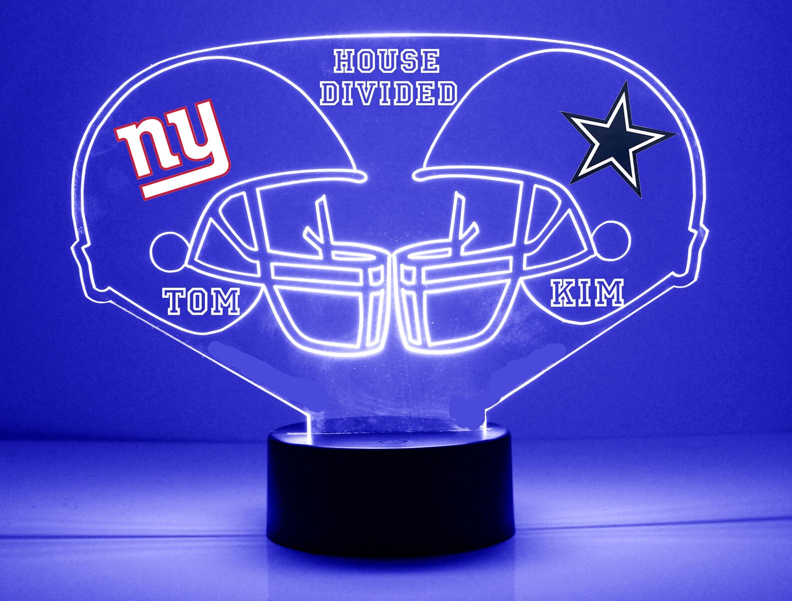 Dallas Cowboys, LED Football Sports Fan Lamp, Custom Made Night Light ...