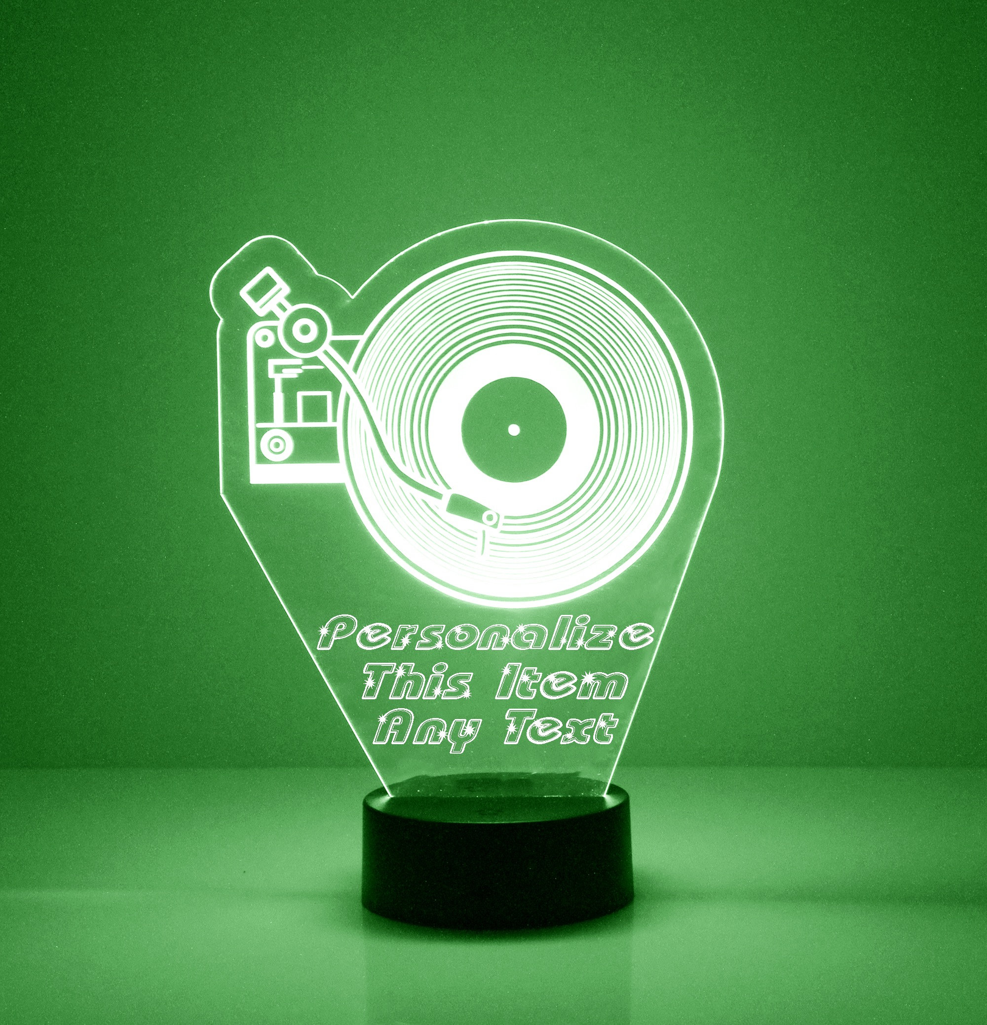 Acrylic Light up DJ Record Custom Engraved Night Light - Etsy