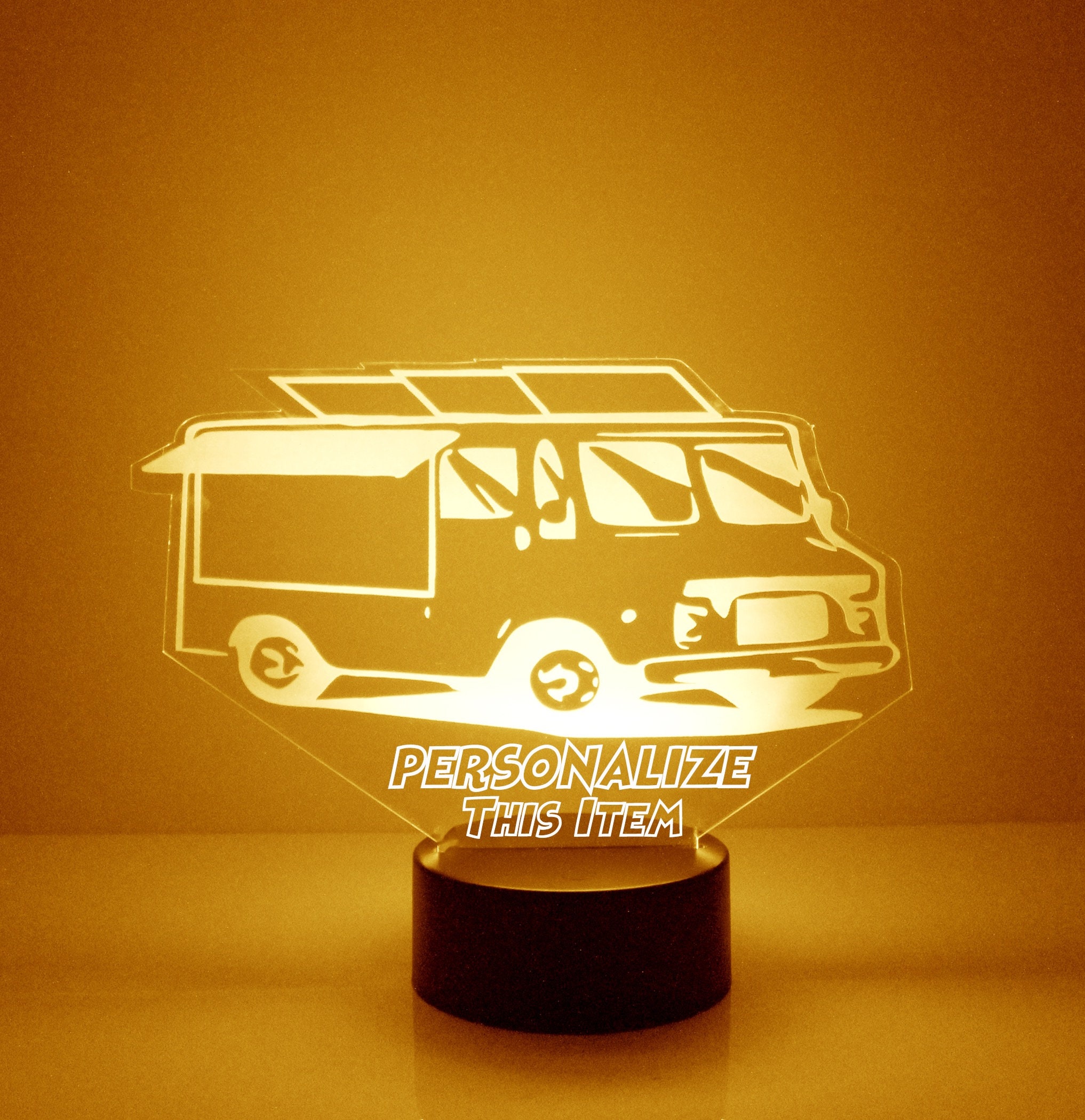 Light up Food Truck Sign Custom Engraved Night Light - Etsy