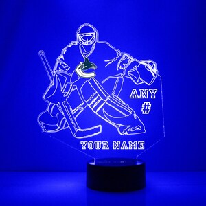 Vancouver Canucks, LED Hockey Sports Fan Lamp, Custom Made Night Light ...