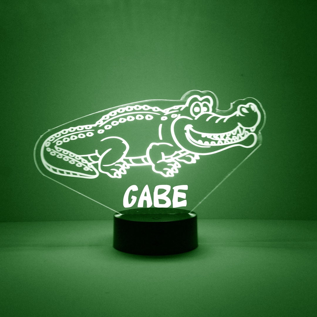 Alligator Light Up, Custom Engraved Night Light, Personalized Free, 16 ...