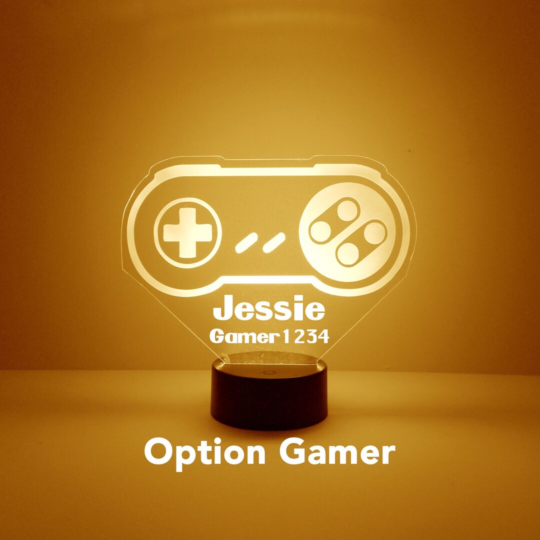 Game Controller Personalized LED Night Light Lamp W/ Remote, 3D Light ...