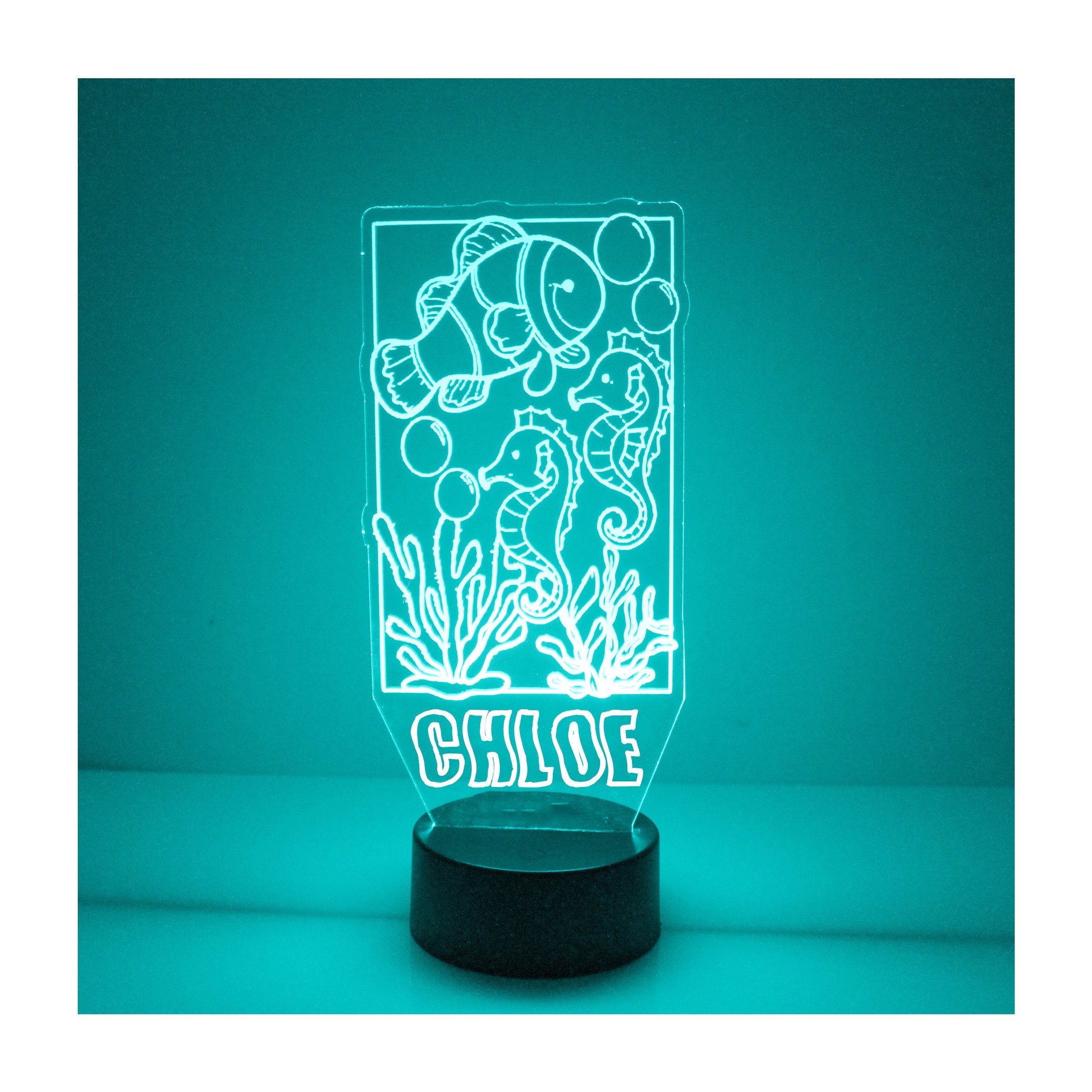 Under the Sea Fish Night Light Custom Engraved Night Lamp - Etsy