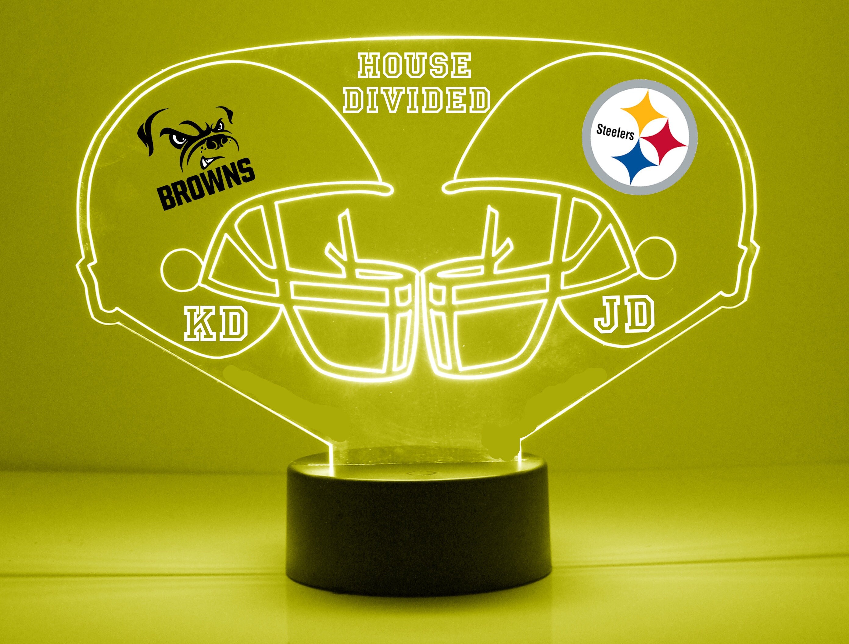 Pittsburgh Steelers, LED Football Sports Fan Lamp, Custom Made Night ...