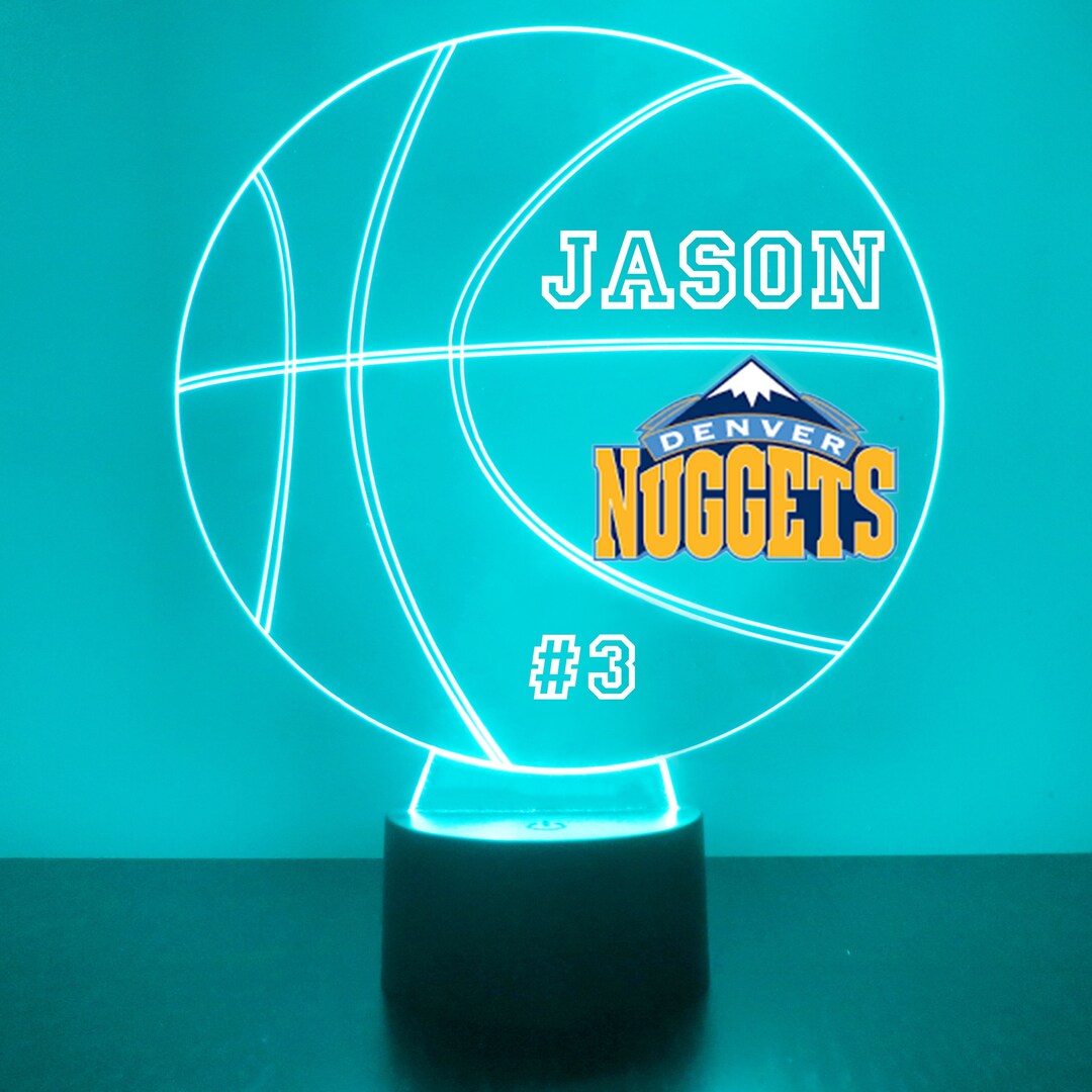 Denver Nuggets, LED Basketball Sports Fan Lamp, Custom Made Night Light ...