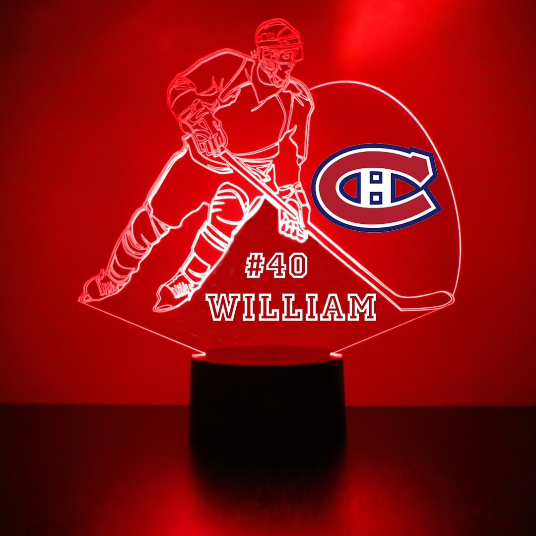 Montreal Canadiens, LED Hockey Sports Fan Lamp, Custom Made Night Light ...