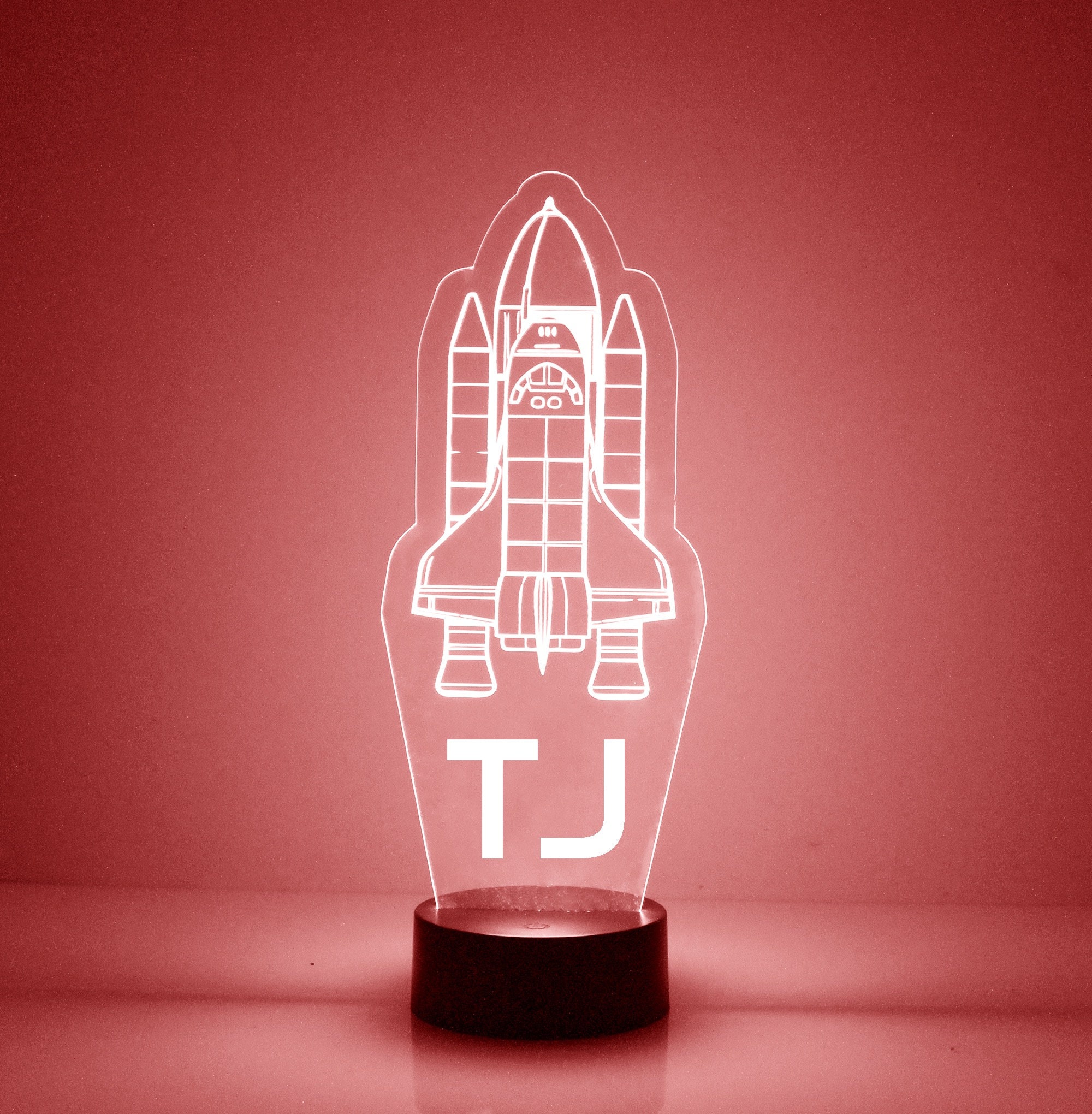 Light up Rocket Ship, Custom Engraved Night Light, Personalized Free ...