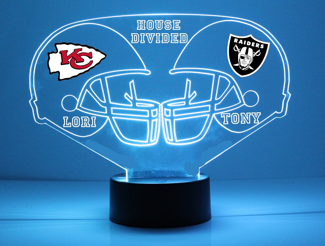 Kansas City Chiefs LED Football Sports Fan Lamp Custom Made | Etsy