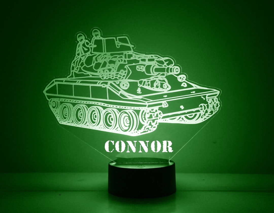 Light up Tank, Custom Engraved Night Light, Personalized Free, 16 Color ...
